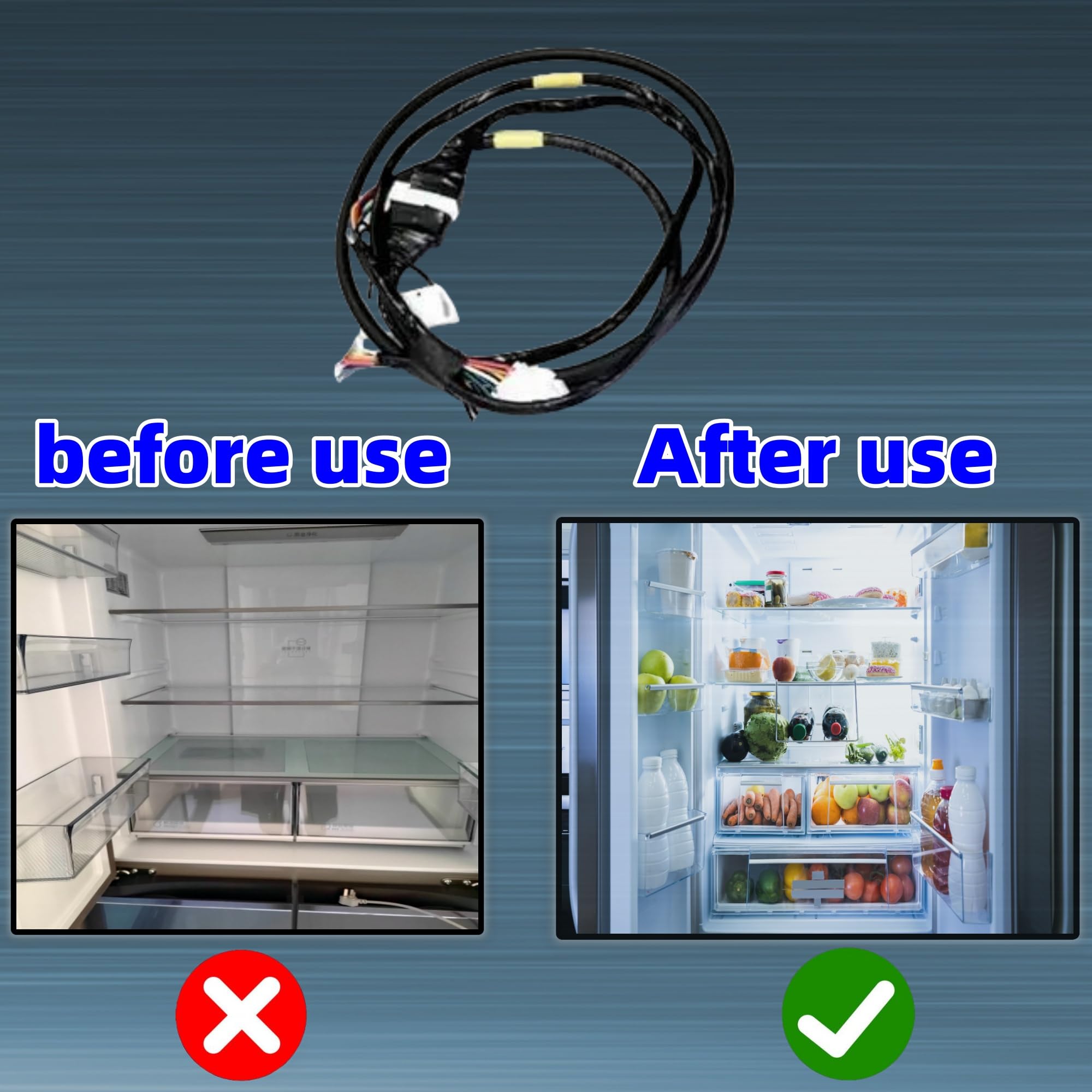 KDFUHRUI Refrigerator Wire Harness DA96-00640A Fit for Samsung Refrigerator,Replaces AP5623877,3970367,PS4168713, EAP4168713