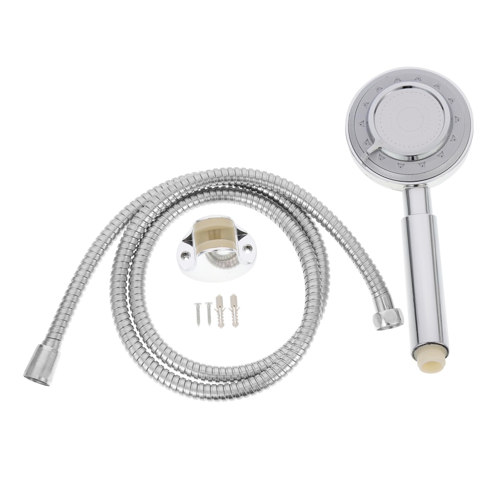 jojofuny 3 Sets Shower Head Showering Spray Head Showerhead Kitchen High Pressure Rainfall Spray Bath Kits Wood Led Base Magnetic Soap Holder Caps Bathroom Head Toilet Abs Suit Handheld