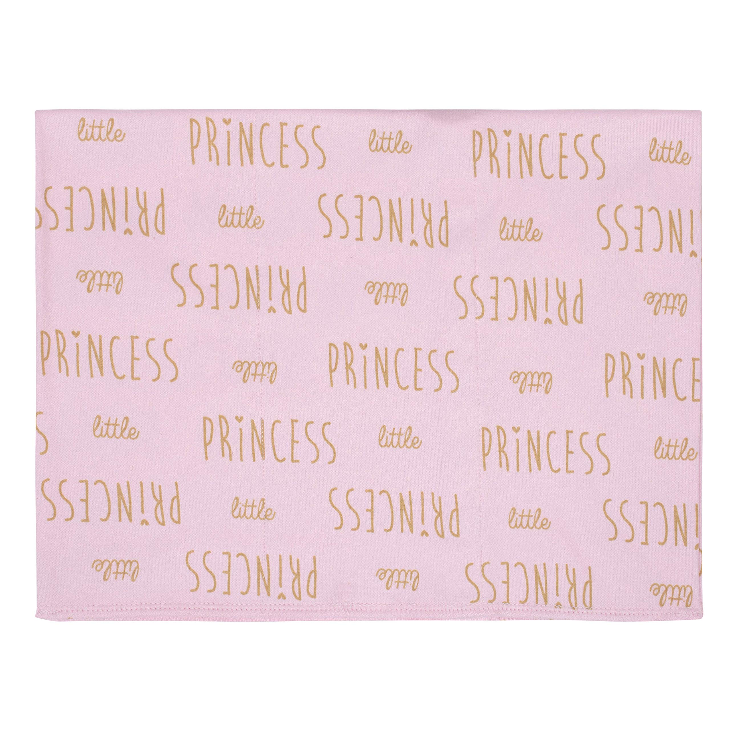 Gerber Unisex-Baby 3-Pack Cotton Flannel Burp Cloths Handkerchief, Princess Pink, 20 x 40 US