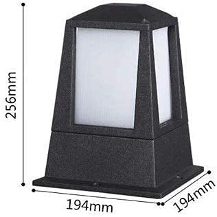 ZMY Modern Industrial Minimalism Pole Lantern Outdoor Waterproof Rust-Proof Column Lamp Villa Fence Garden Door Post Lighting Courtyard Home Pillar Light Pathway Illumination E27 Edison