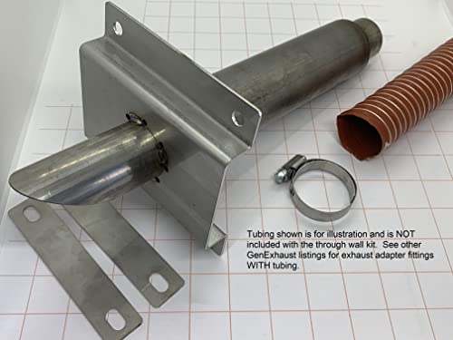 GenExhaust Universal Generator Exhaust System Double Layer Wall Attachment for 1-1/2" ID Silicone/Soft tubing