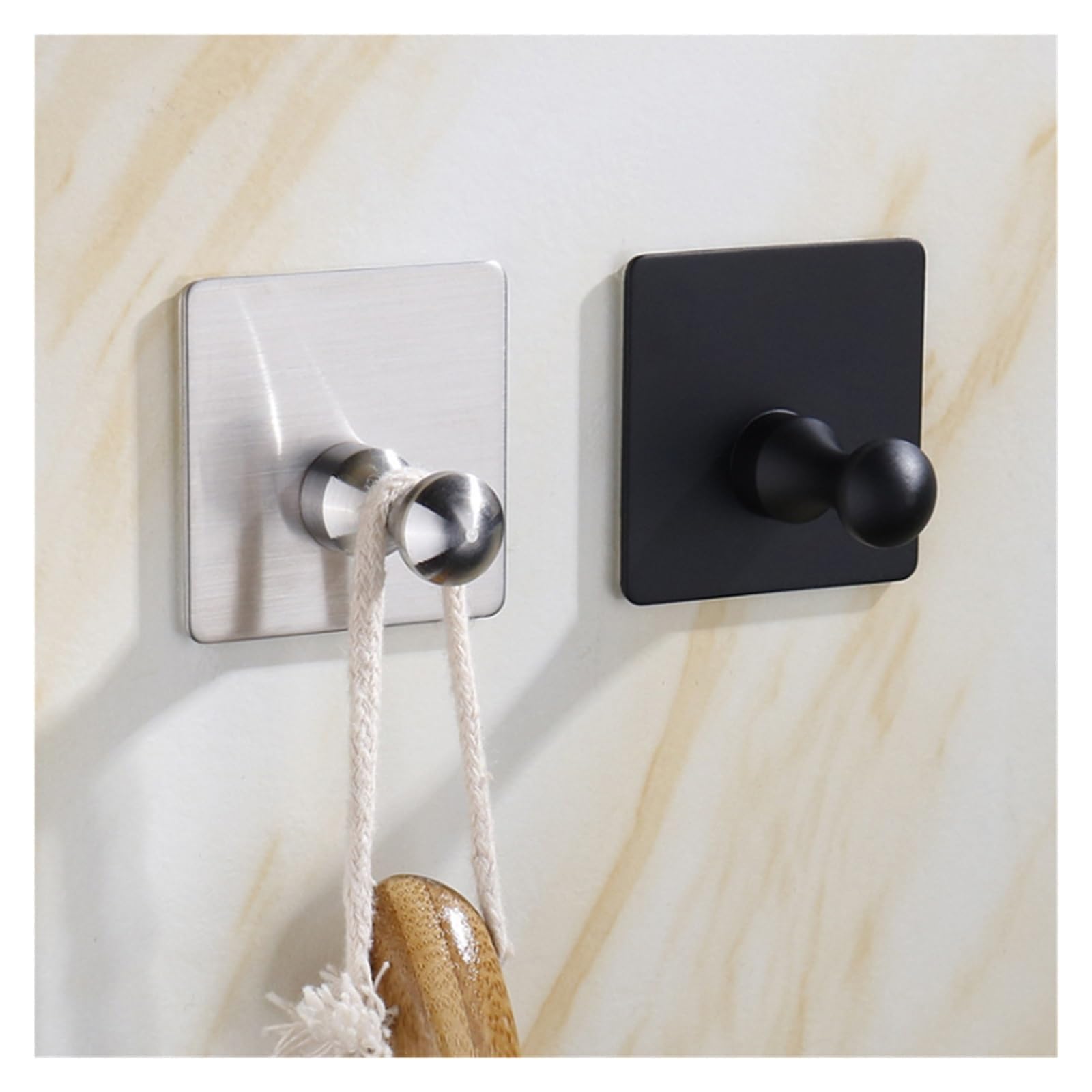 LCBLRO 2pcs 304 Hook Wall Hook Towel Hook Fit Fit for Bathroom Stainless Steel Coat Hook Rustproof Hook Hanger Fit Fit for Kitchen Hardware(Silver E)