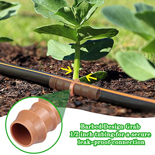 Gardrip 36 Pieces Drip Irrigation Kit:Drip Irrigation Parts for 1/2 Inch Drip Irrigation Tubing with 17mm 0.600" ID Drip Barbed Connectors Including 12 Couplings 10 Tees 6 Elbows 6 Plugs 2 Crosses