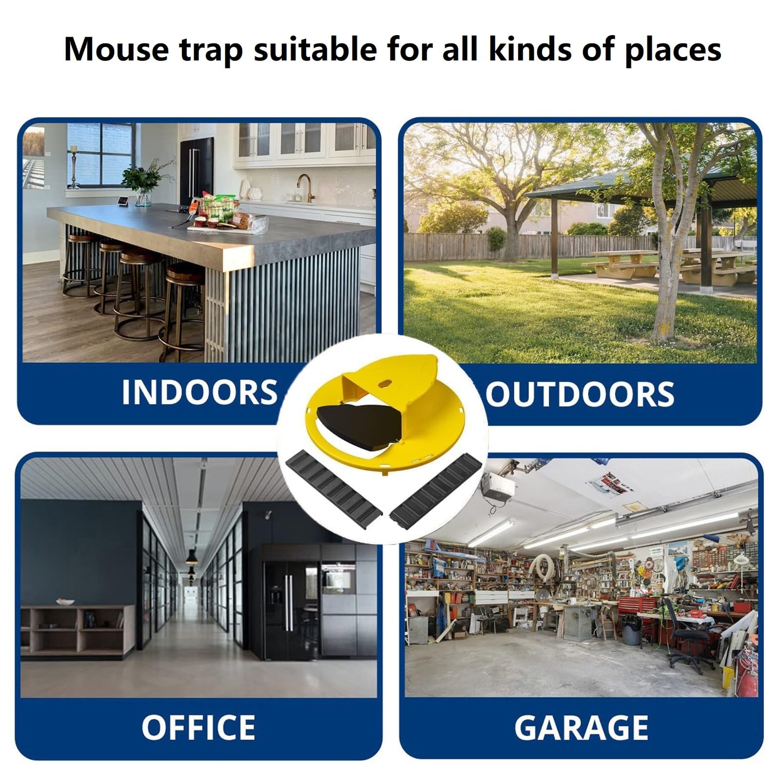 Mice Mouse Trap Bucket Lid,Mouse Trap Bucket Flip Lid,Auto Reset Multi Catch Humane Rat Trap for Indoor Outdoor | 5 Gallon Bucket Compatible |Mouse Rat Trap Bucket Lid (3Pack) 1050