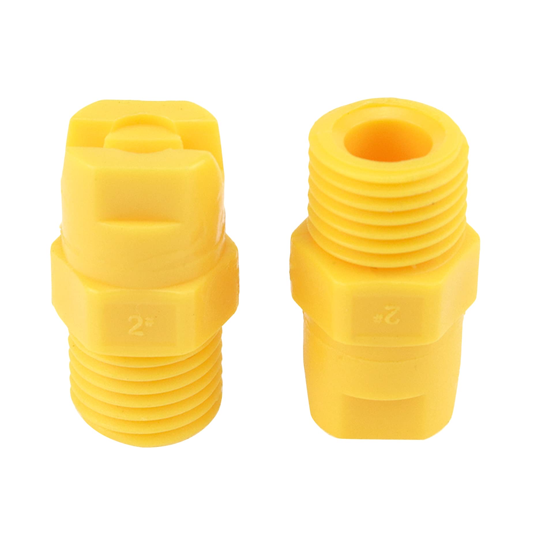 Sydien 20Pcs Plastic 1/4 BSPT Male Thread Flat Fan Sprayer Tip 80 Degrees Nozzles For Cooling, Agricultural Irrigation, Waste Gas Treatment Yellow
