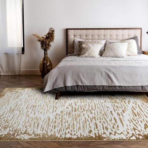 LUXE WEAVERS Artistic Textured Metallic Area Rug,Gold,8'X10'