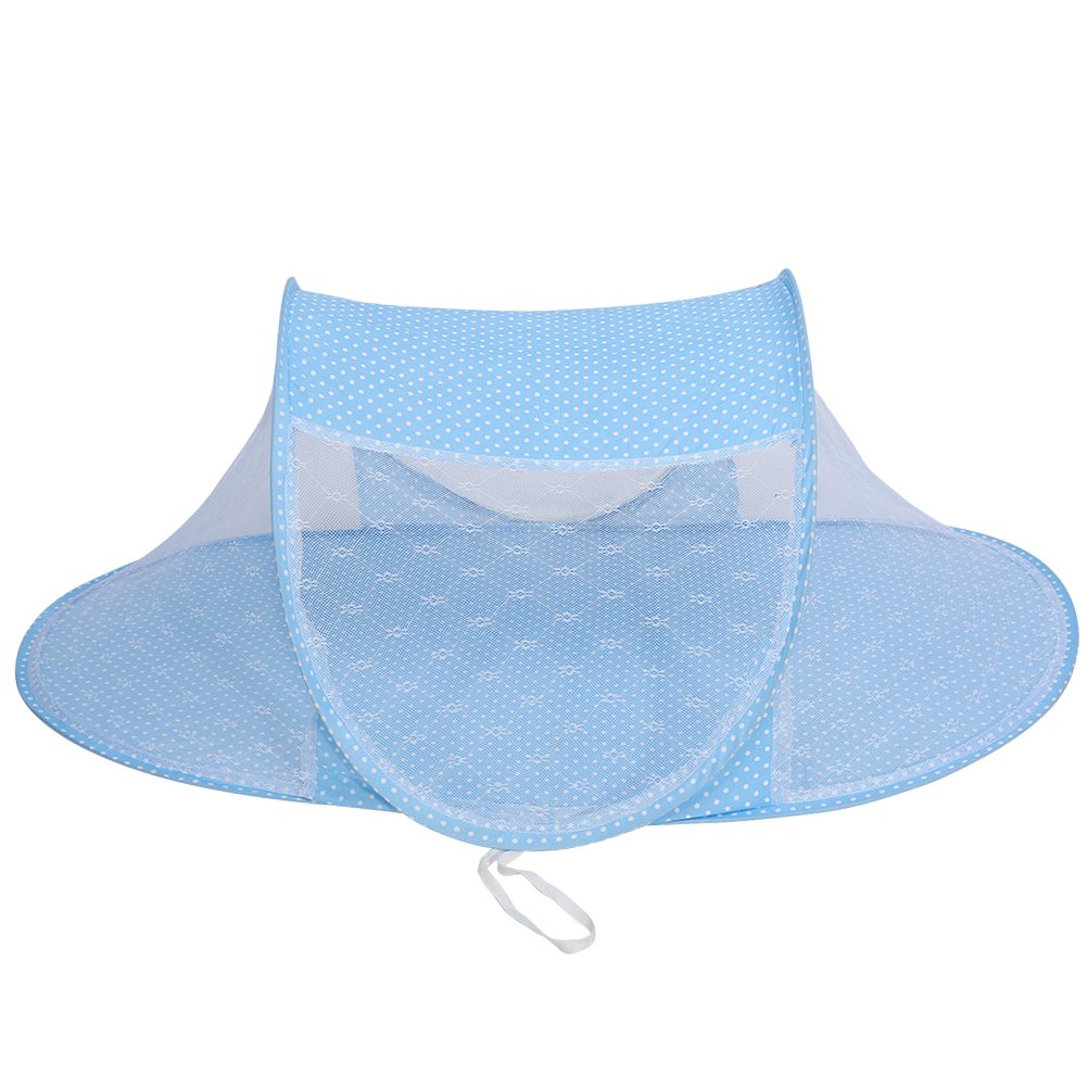 Raguso Crib Net, Soft Baby Net Easy to Carry Infant Bed Net for Outdoor Activities(Blue)