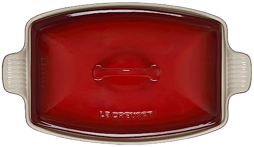 Le Creuset Heritage Stoneware Deep Baker with Lid, 4.5 qt., Cerise