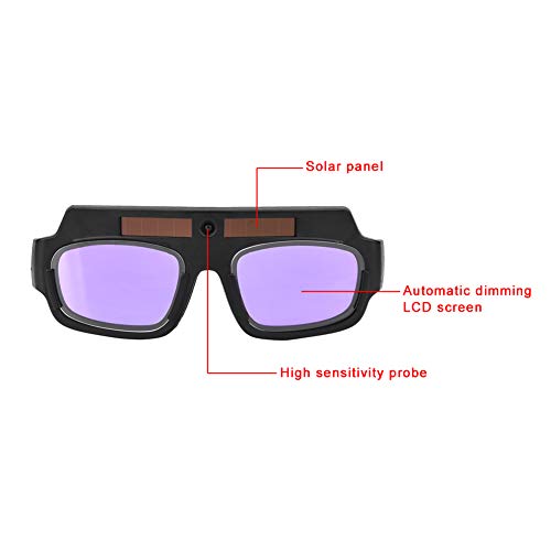 Garosa Solar Automatic Darkening Welding Goggles Protective Welding Glasses Welder Glasses Argon Arc Welding Soldering Torching Brazing Metal Cutting Glasses Welding Tools