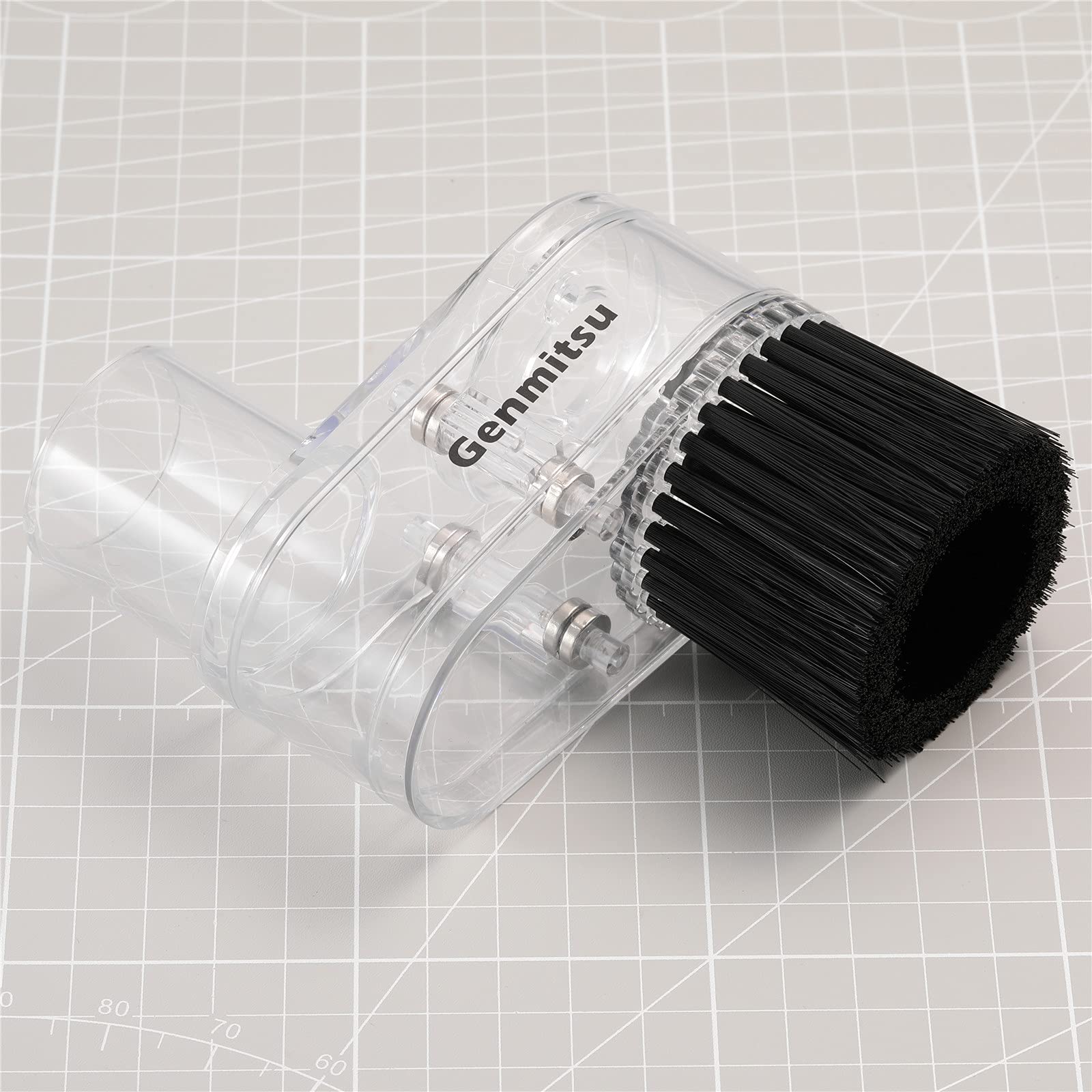 Genmitsu CNC Dust Shoe ABS Cover Cleaner for 3018 Series CNC Router/CNC Machines with a 42mm Diameter Motor, Hose Adapter Outer Diameter 38mm (1.5″), Transparent