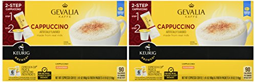 Gevalia Kaffe K-Cup and Froth Packets, 6 Count - Pack of 2 - (Cappuccino)