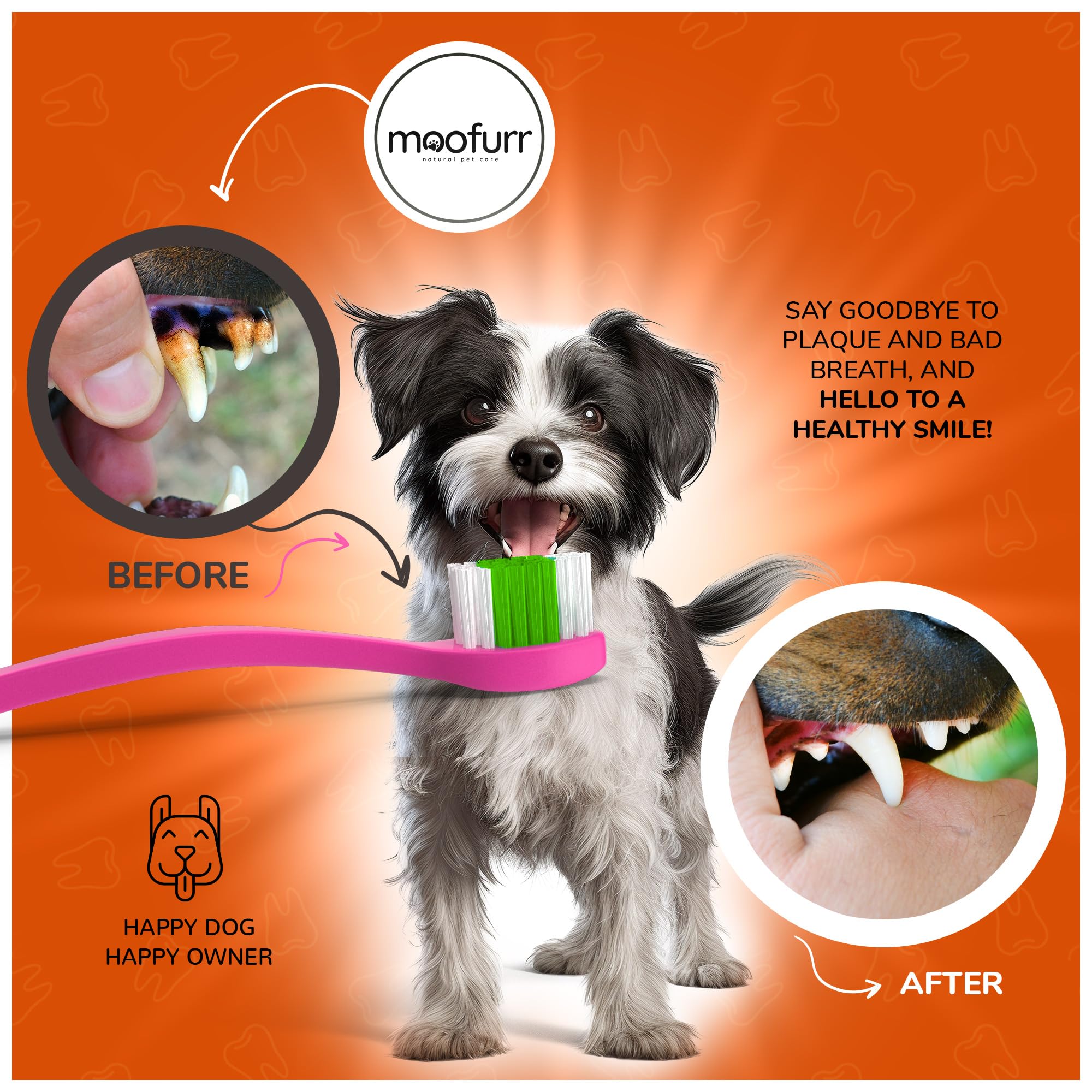 Moofurr Dog Toothpaste - Toothpaste with Beef Flavour I Against Tartar I Plaque Removal I Dental Care for Dogs