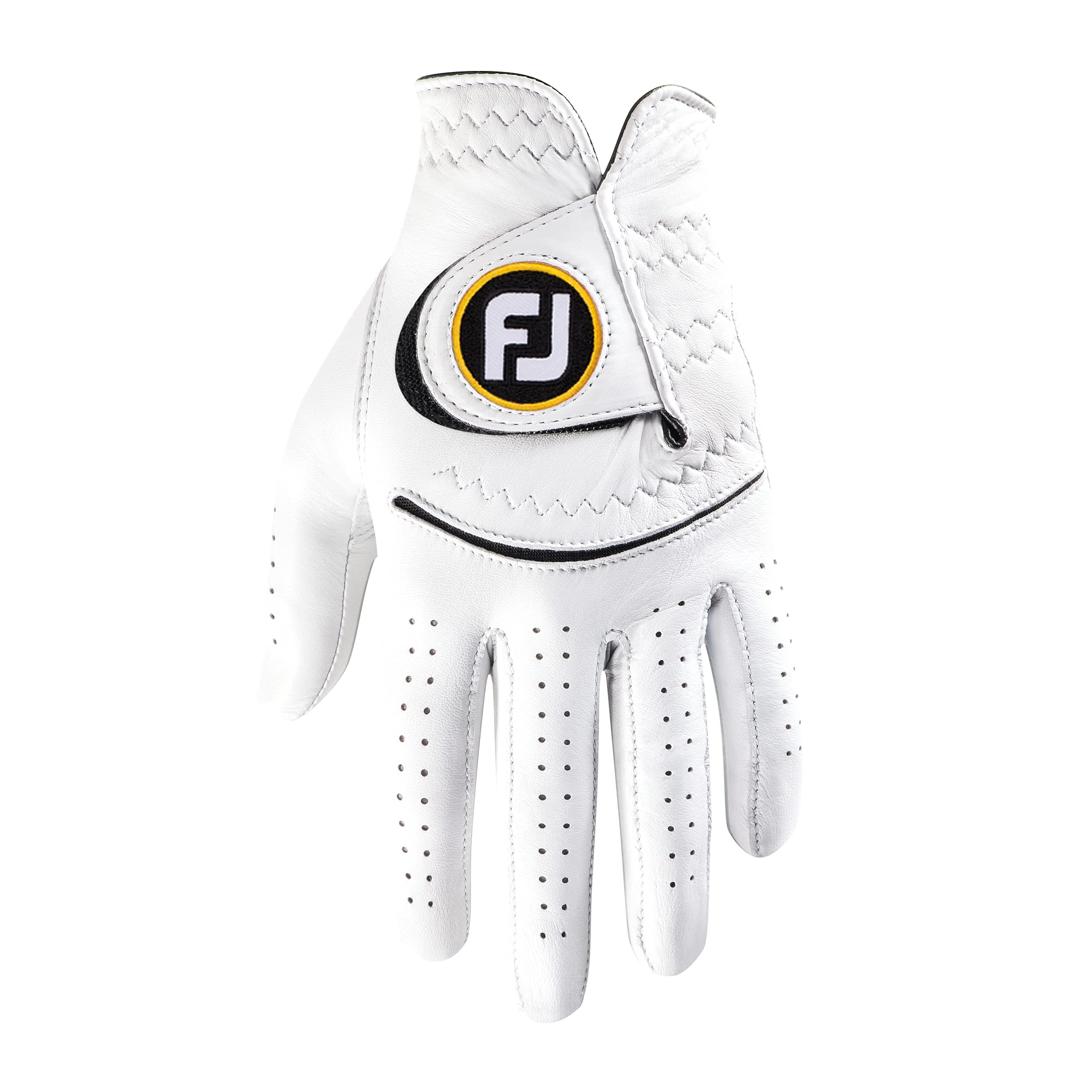 FootJoy Men's StaSof Golf Glove, White, Medium/Large, Worn on Left Hand