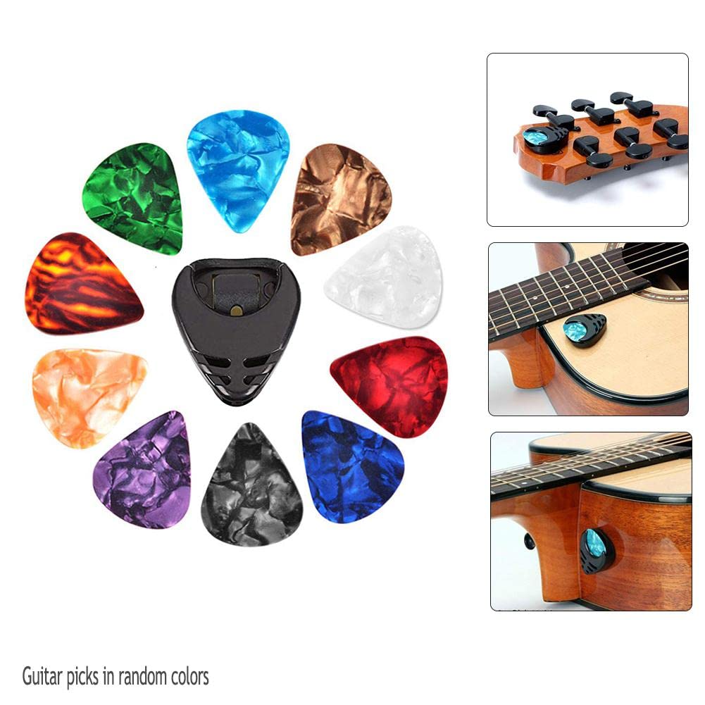 Guitar Accessories Kit, Includes Acoustic Guitar Strings, Capo, 3-in-1 Restring Tool, Picks, Pick Holder, Bridge Pin, Nuts & Saddles, Finger Picks (51PCS)
