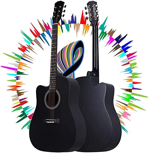 Guitar Kit, String Instrument Electronic Guitar Acoustic Guitar Beginner Classical Guitar Handmade Student Practice Adult Ballad Musical Instrument Spruce Wood Can Carry ( Color : Black , Size : Long-