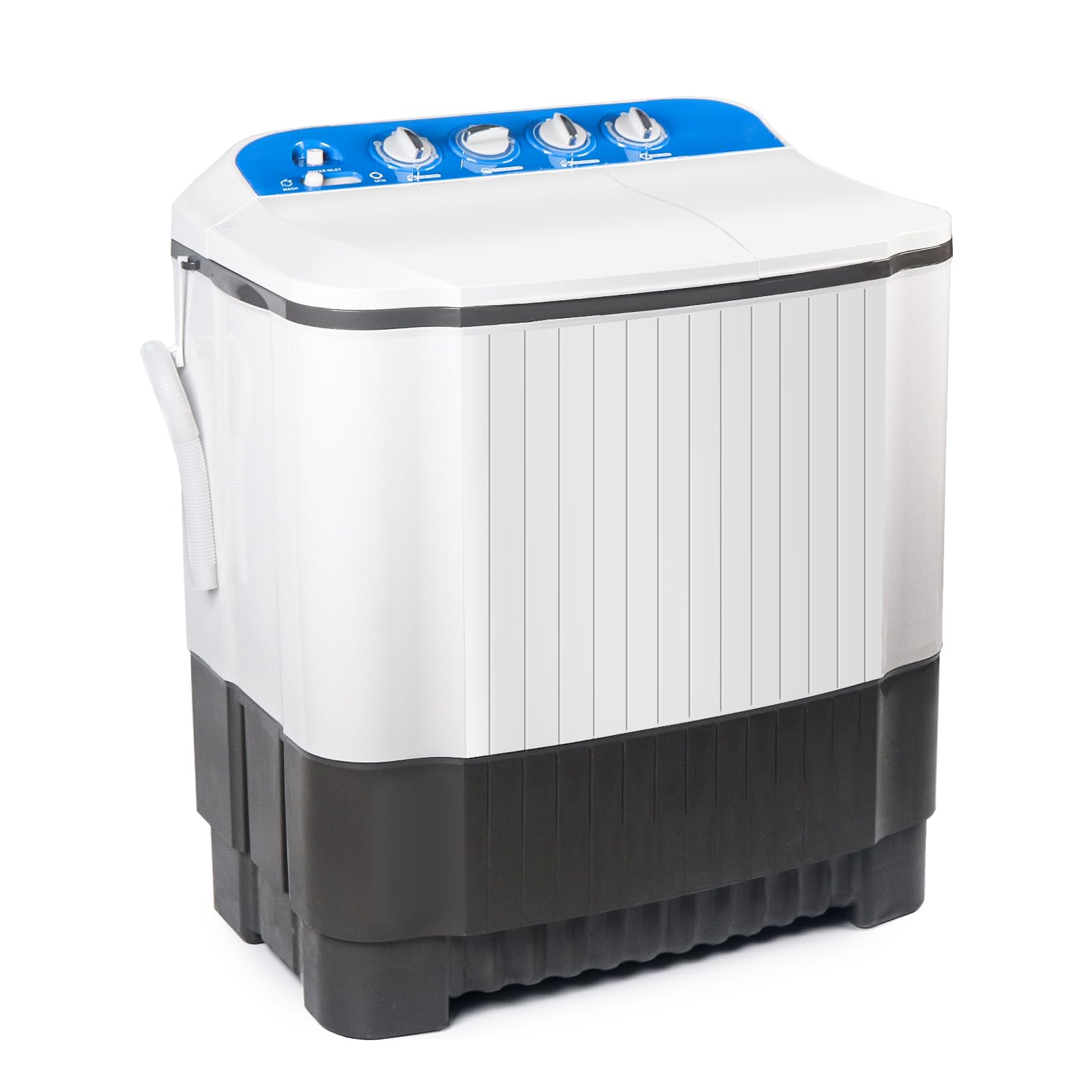 Iorbur 24Lbs Portable Washing Machine, Portable Washer and Dryer, Washer (16Lbs)& Spin(8Lbs)2 in 1 Twin Tub Washer Compact Machine with Drain Pump