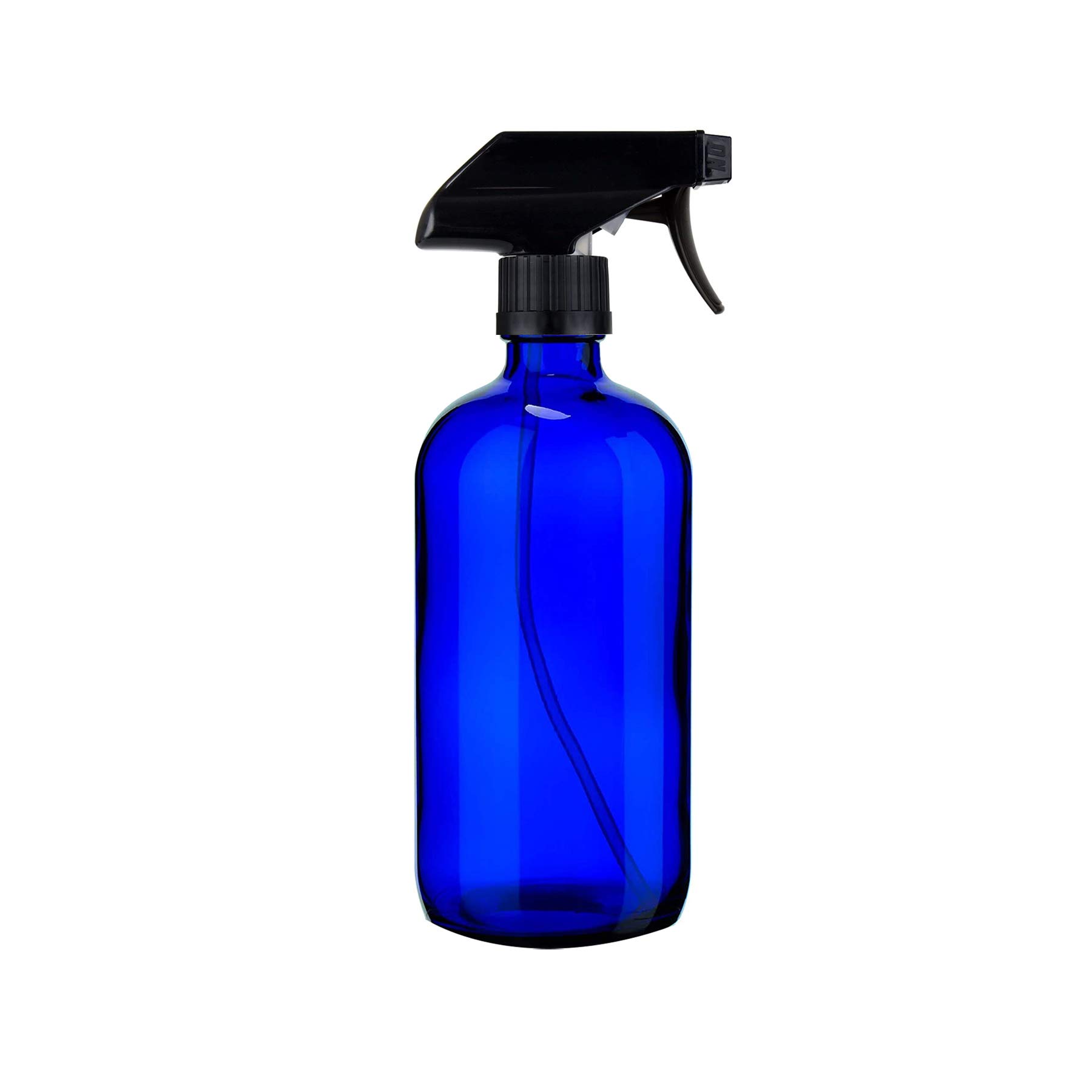 Mountain West Cobalt Bottle with Sprayer (16 oz 3-Pack) PET Plastic Boston Round Bottle with 28-410 Neck