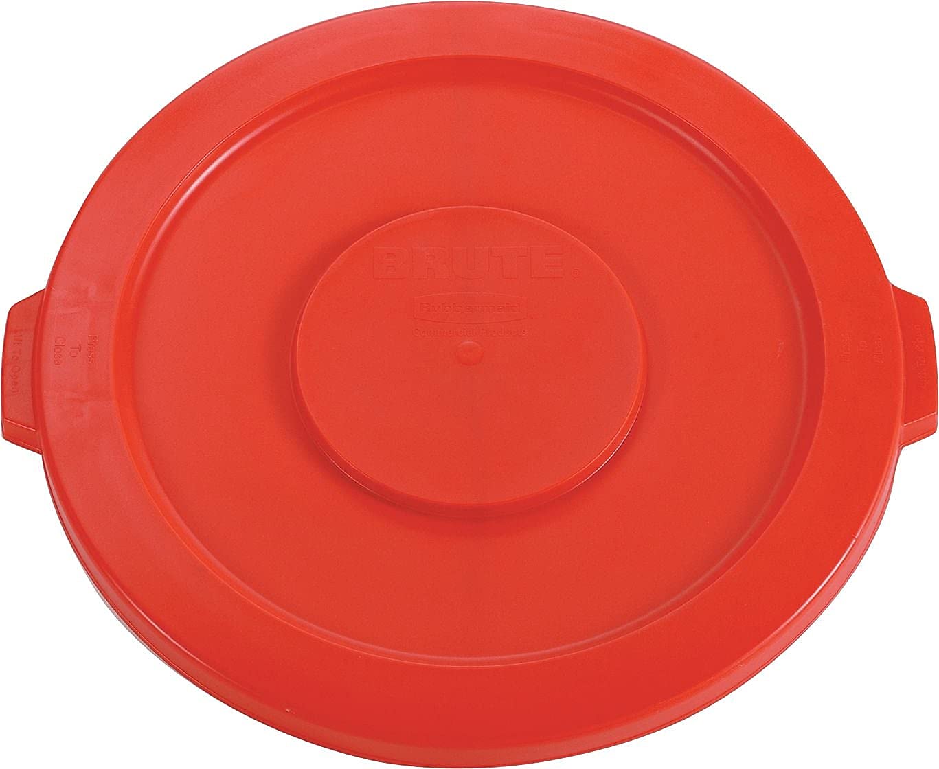 Rubbermaid 2631RED Round Flat Top Lid for 32-Gallon Round Brute Containers 22 1/4-Inch Dia. Red