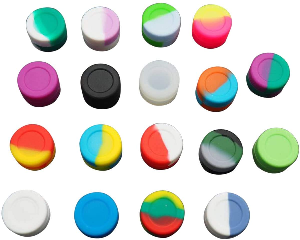 Gentcy Silicone 3ml Lots Silicone Container Box 18 colors 1000pcs