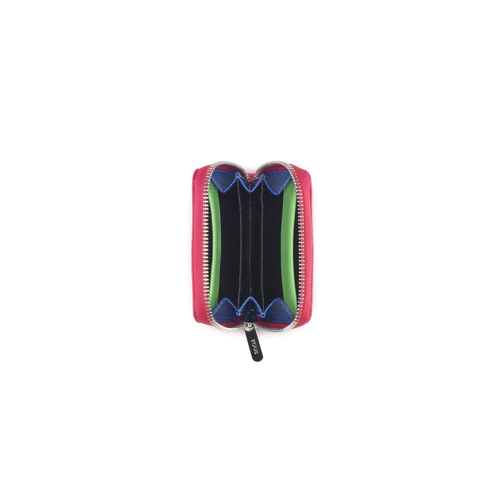 Tous Monedero Dubai Saffiano, Women’s Purse, Varios colores (Tri/Fucsia), 2.5x8x10 cm (W x H L)