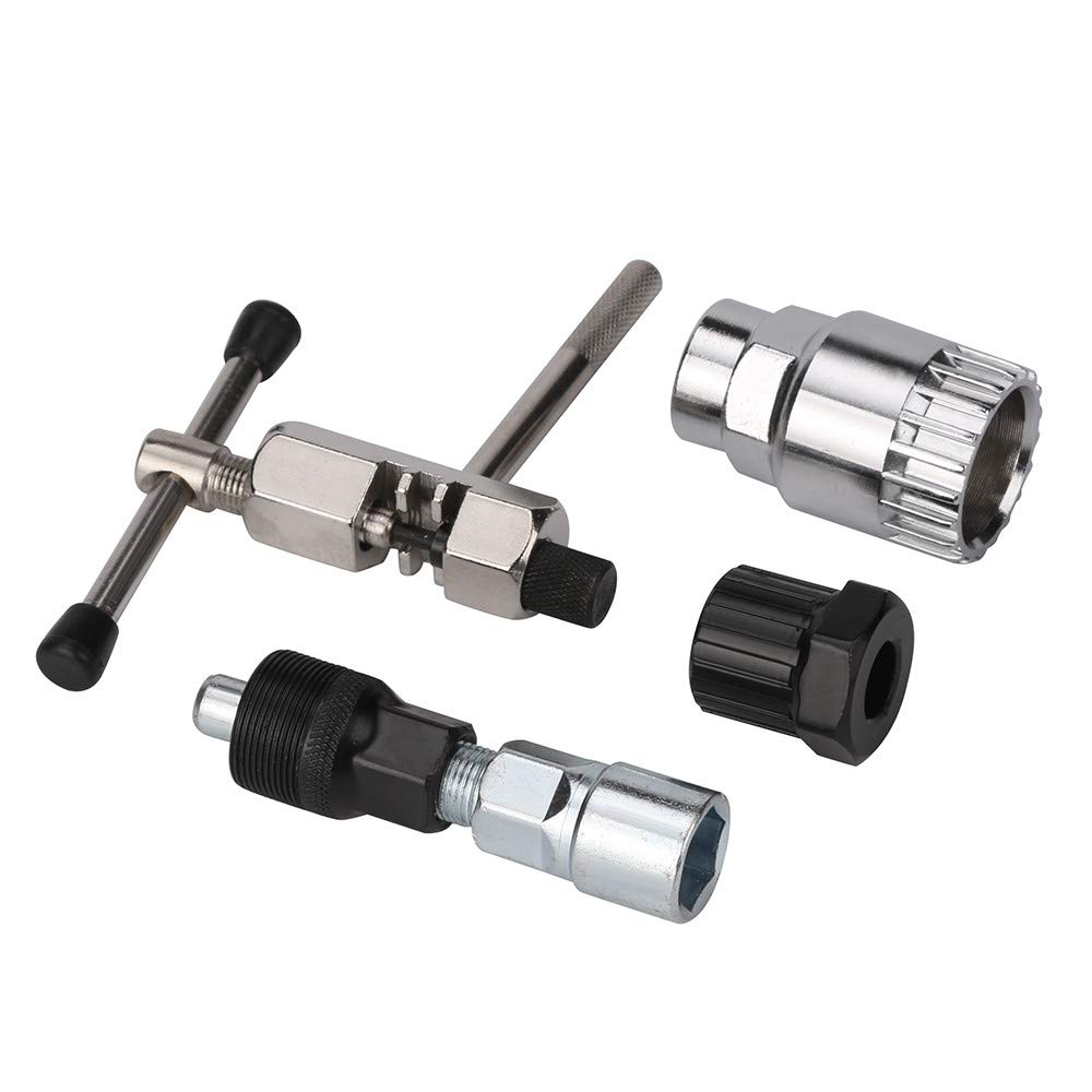 Toxz 4PCS Mountain Bike Repair Tool Kit Bicycle Tools,Remove The Flywheel/Chain Cutter Breaker/Axis Tool/Crank Puller Removal Repair Tool/Bicycle Bottom Bracket Remove Tool
