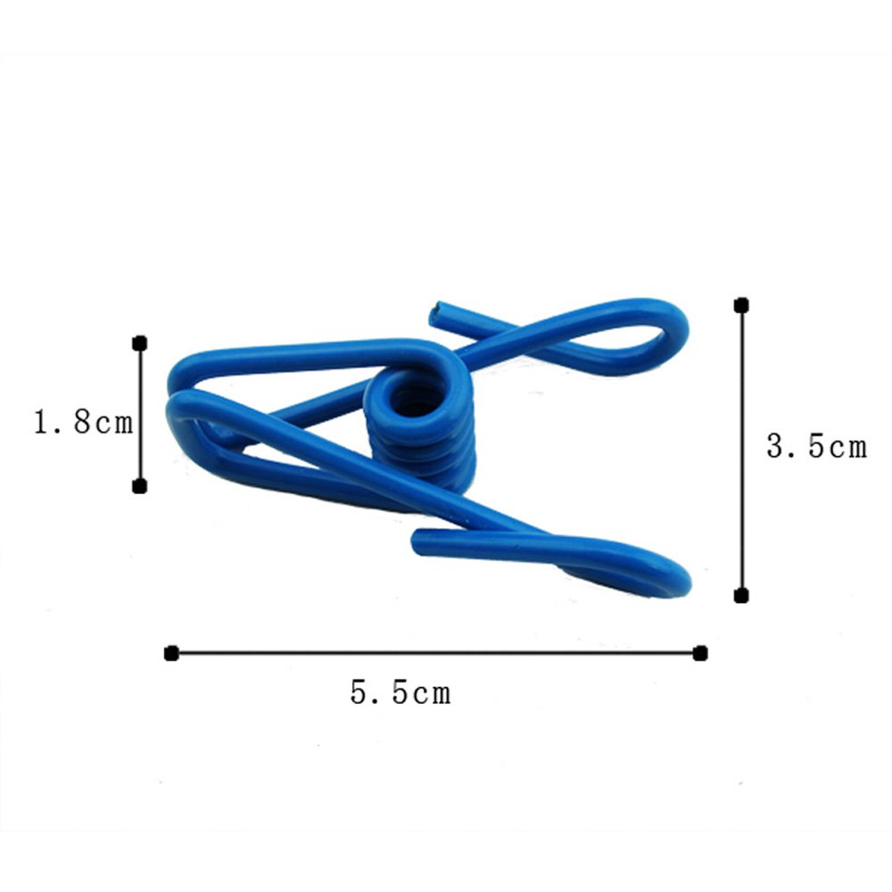 NUZAMAS 2X Clothesline 12 Pegs Clips Portable Expandable Adjustable Retractable Airer for Camping Travel Clothes Laundry Drying Outdoor and Indoor Use Blue Set