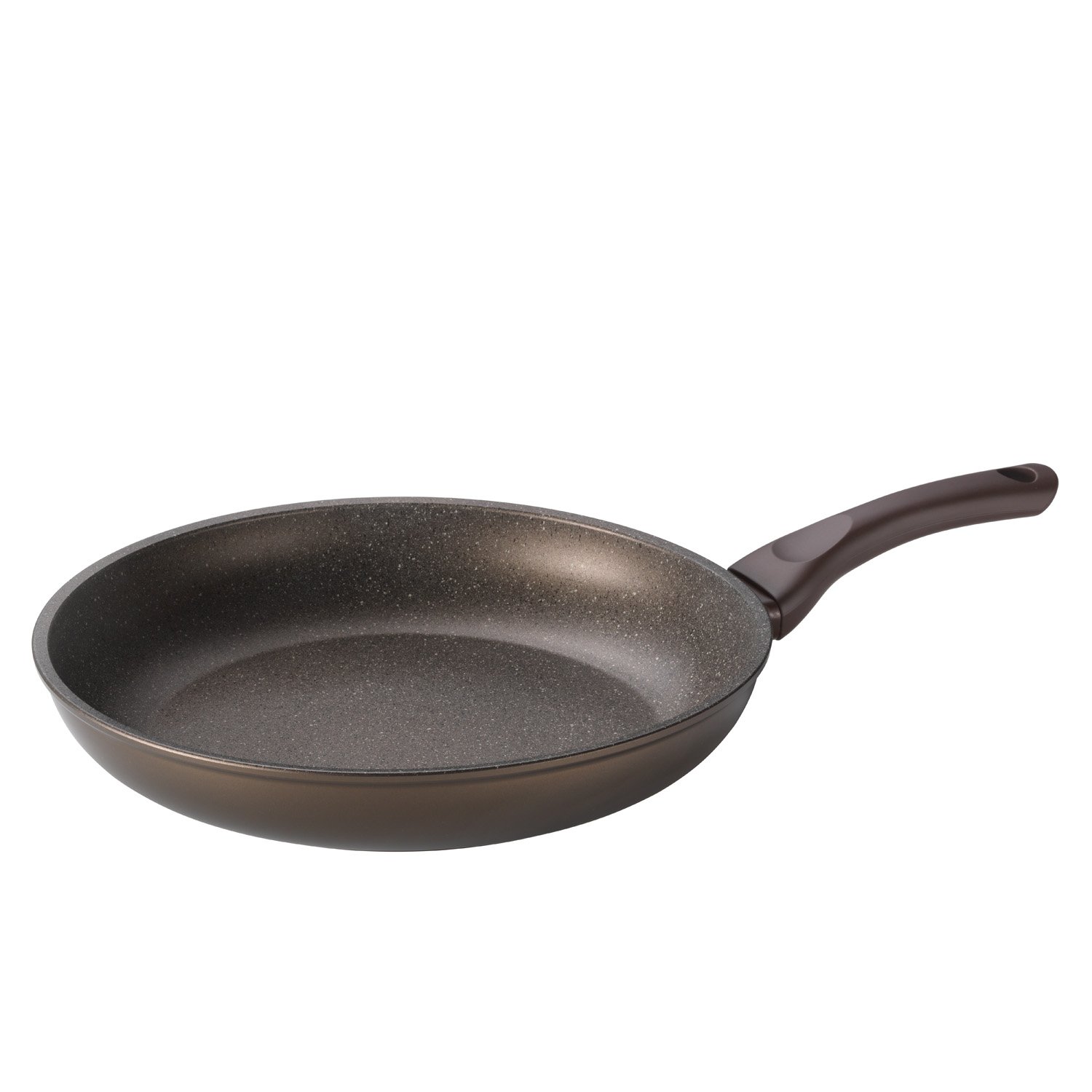 Mopita AMRP24MO101 Ambra Induction Forged Aluminum Frypan with Wood Effect Handle, 24 x 5 cm, Aluminium, Black