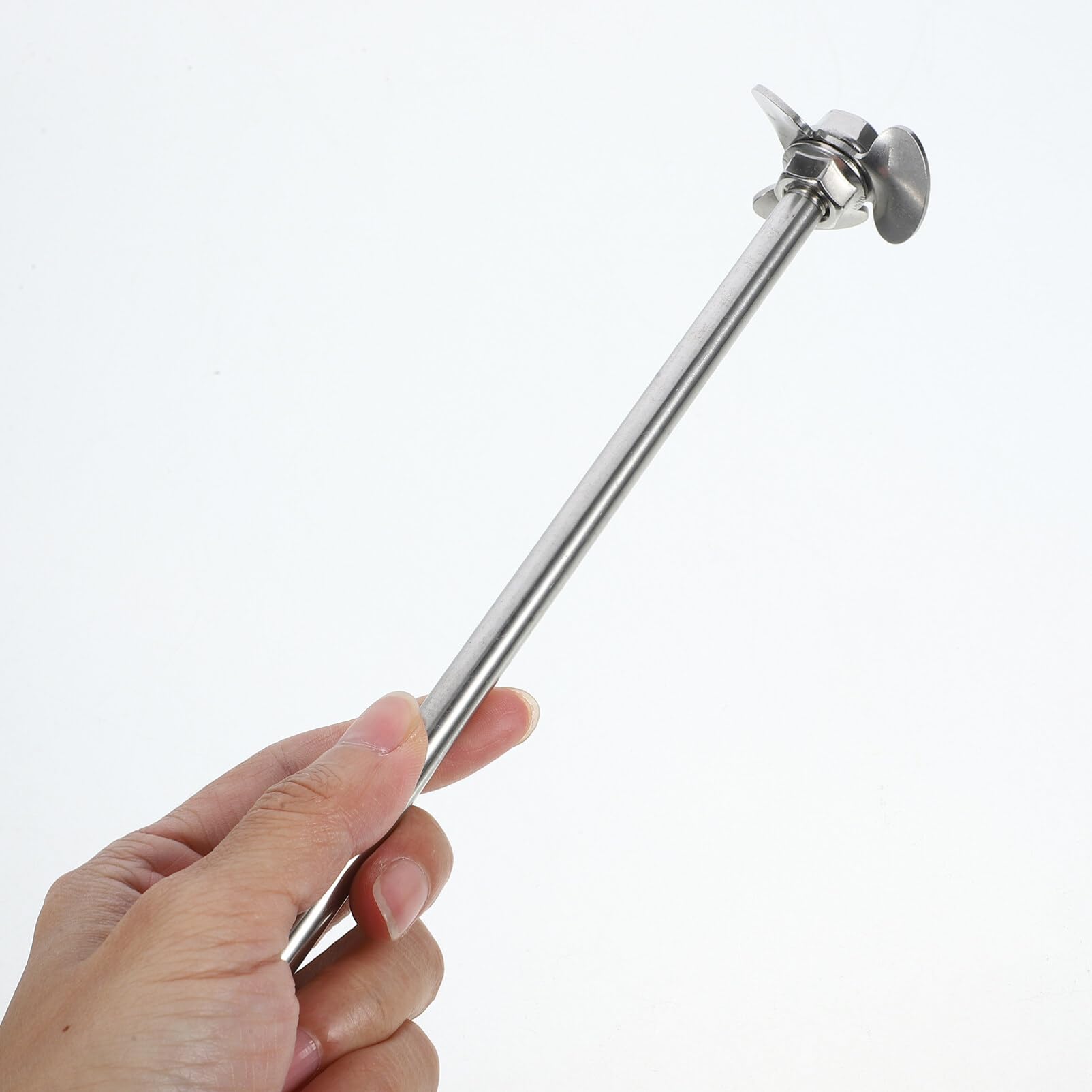 iplusmile 1 Set Three Blade Stirring Rod Stirring Bar Electric Overhead Stirring Rod Anchor Paddle Mixer Shaft Rod Stainless Steel Stirrer for Lab Industrial Mixing