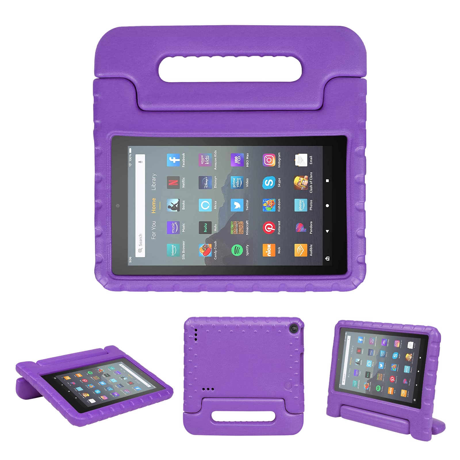 Kids Case for Fire 7 Tablet 9th 7th 5th Generations 2019/2017/2015 Release Kid-Proof & Shockproof Sturdy Foam Case Cover Lightweight Easy Carry
