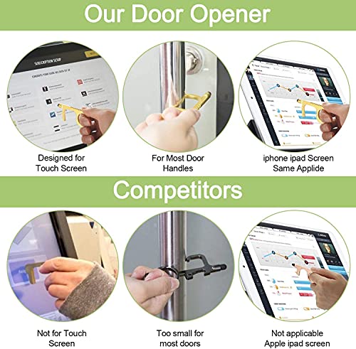 Handy Non-Touch Door Opener,Heavy-duty Reusable Stylus Keychain Tool - Safe Touch Tool - Germ Key Tool (4 Pack)