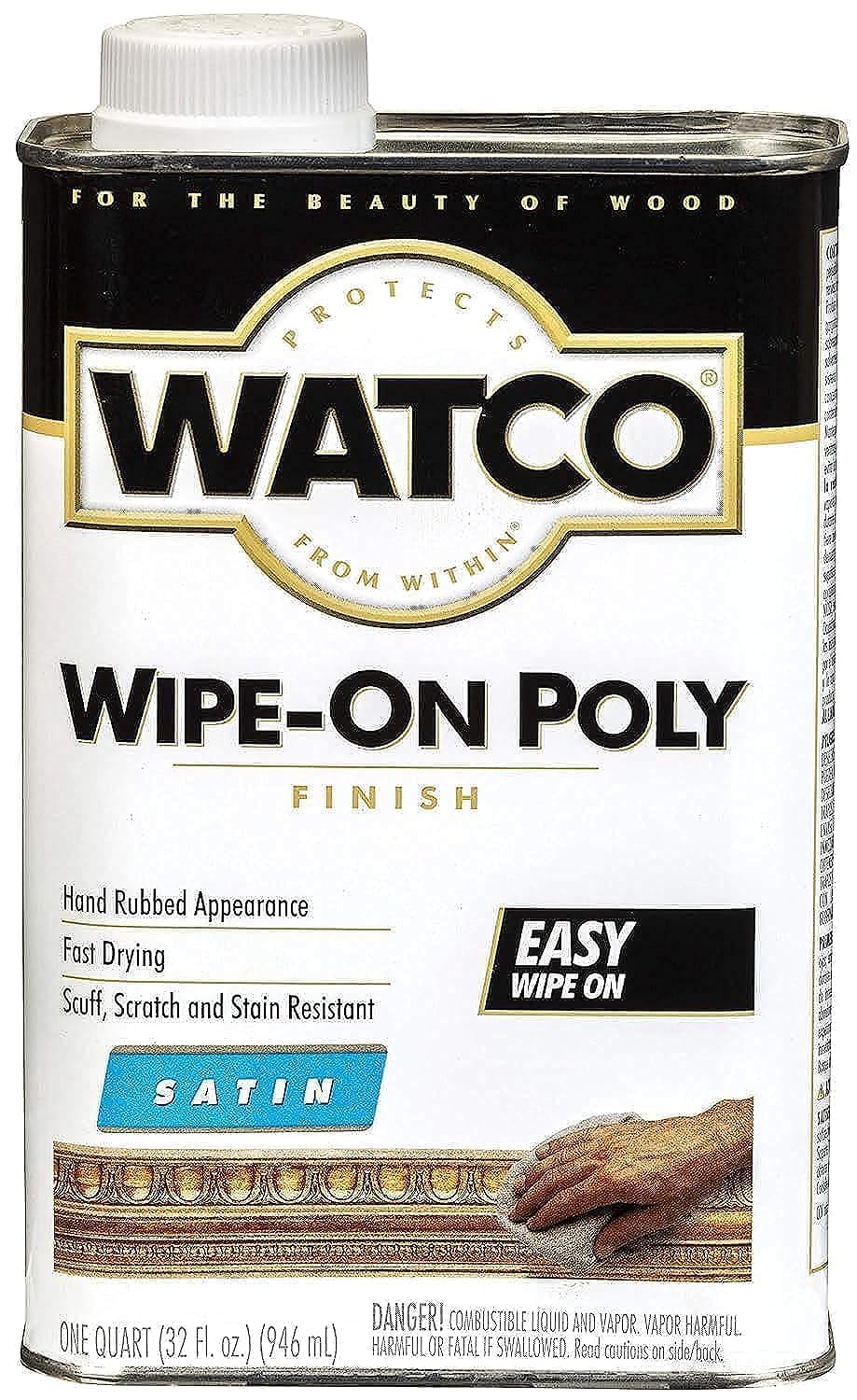 Rust-Oleum, Quart,Satin Watco 68141 Wipe-On Polyurethane Finish