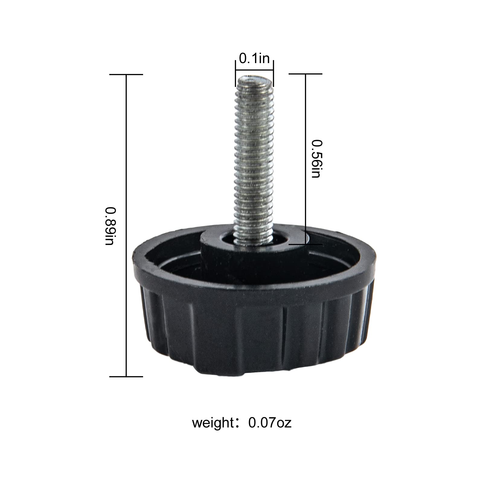 Goture 4PCS Black Universal Screw Caps Covers - Durable Fishing Tackle Accessories for Replacing Fishing Spinning Reel Handle Screw Caps