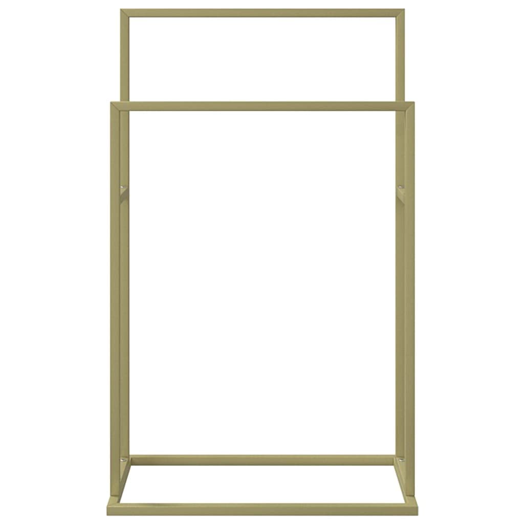 MINERWALL Freestanding Towel Rack Gold 18.9"x9.4"x30.9" Iron,:Maximize The Space in Your Bathroom While Adding Stylish Looks with This freestanding Towel Rack! Bathroom Accessories