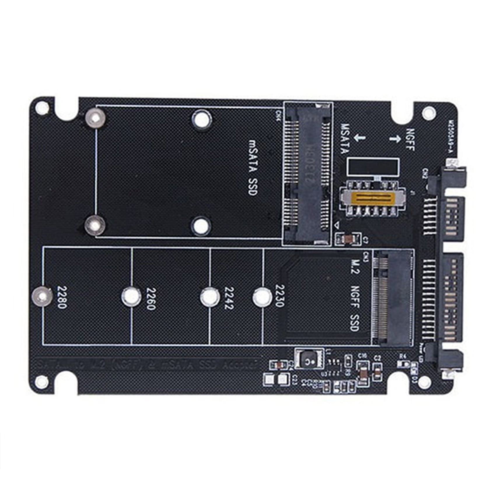 HICCYRODLY M.2 NGFF SSD to 3.0 Card MSATA SSD to 3.0 Riser Card 2 in 1 Card with USB3.0 Drive