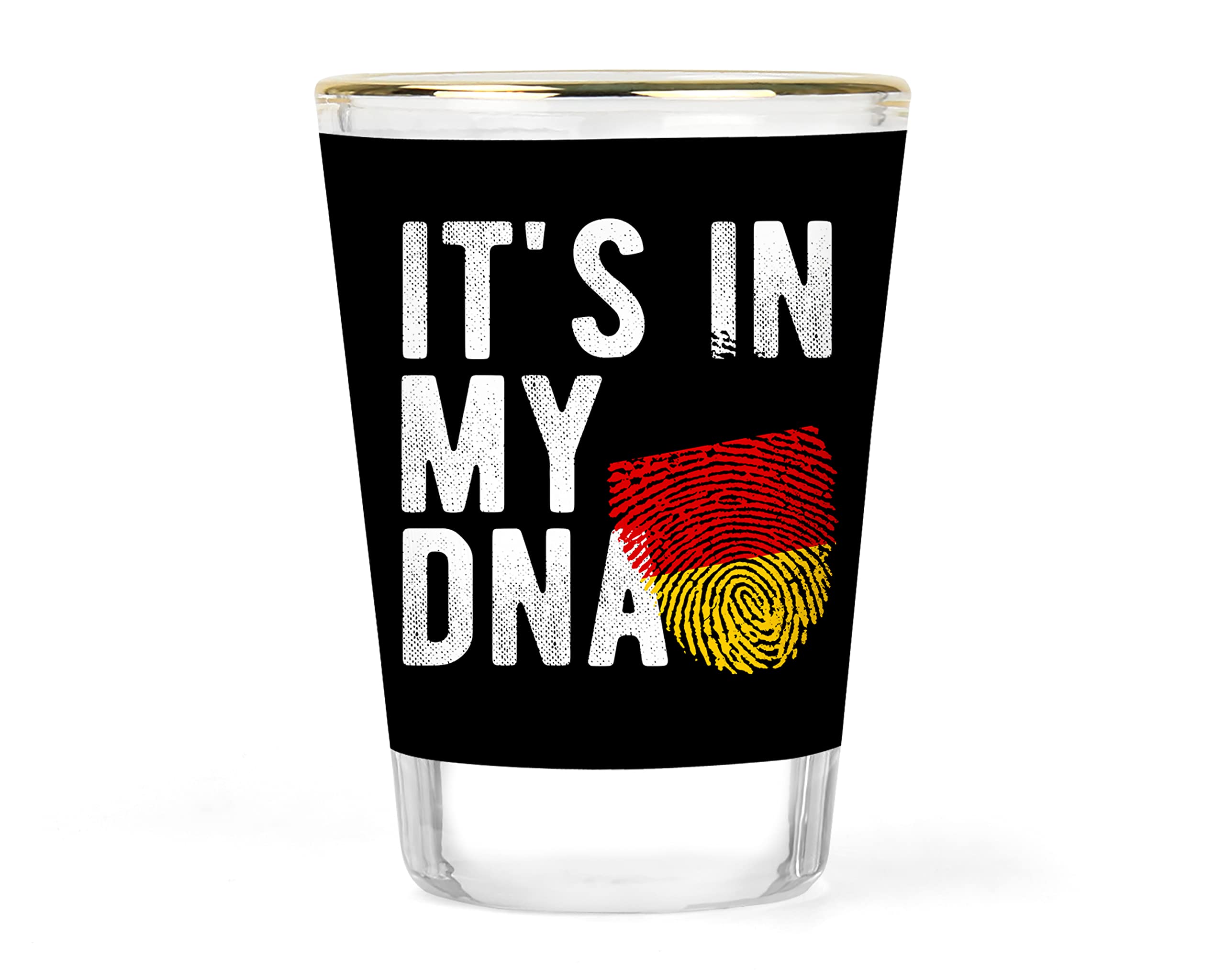 Germany Shot Glass - German Flag Glass - DNA Shot Glass - Germany Glass - German Gift - Germany Flag Shot Glass