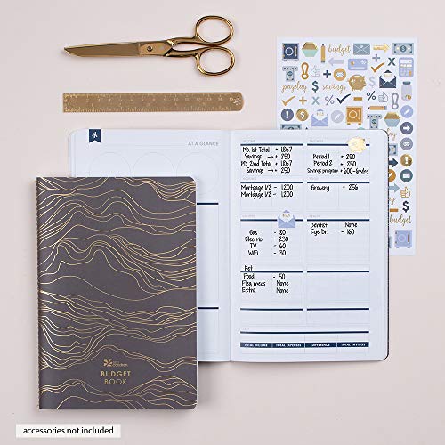 Erin Condren Designer Petite Planner - Budget Book Edition 4. Includes Spending Habit Summary, Income and Saving Tracking, and Bill Tracking. Functional Stickers