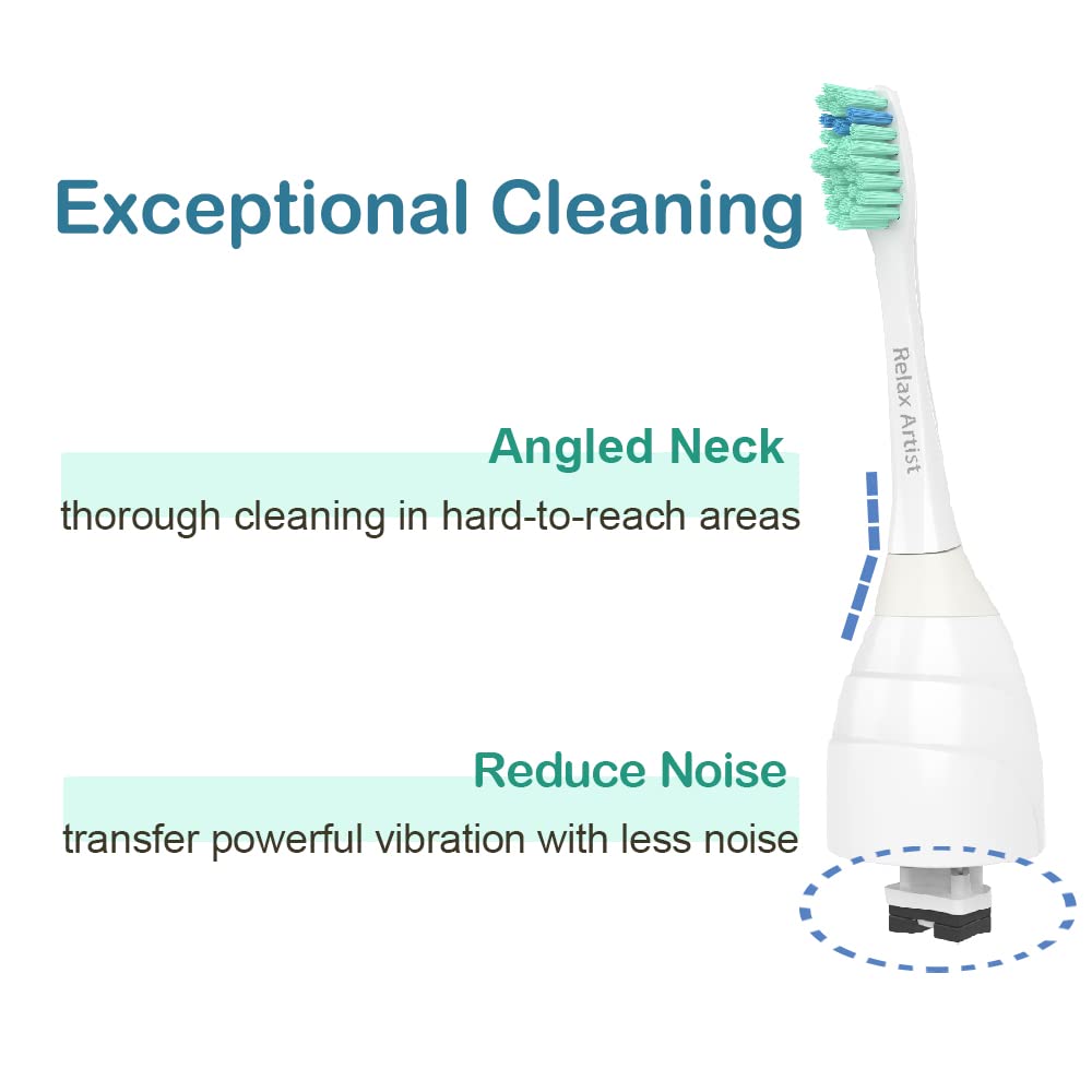 Relax Artist Replacement Toothbrush Heads for Deep Cleaning, Compatible with Phillips Sonicare Electric Tooth Brushes, Fit for E-Series, Essence, Xtreme, Elite, Advance
