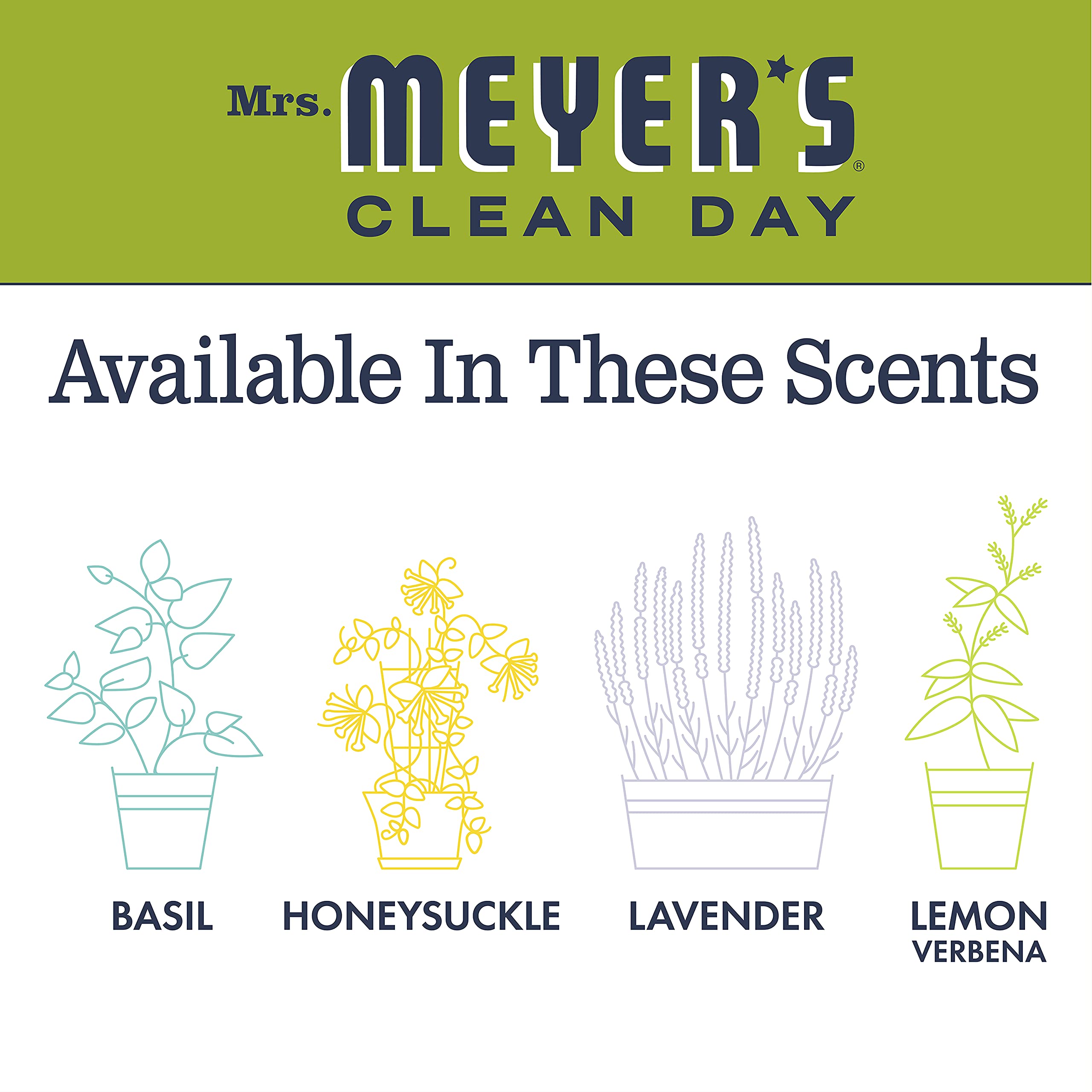 MRS. MEYER'S CLEAN DAY Soy Aromatherapy Candle, 35 Hour Burn Time, Made with Soy Wax and Essential Oils, Lemon Verbena, 7.2 oz