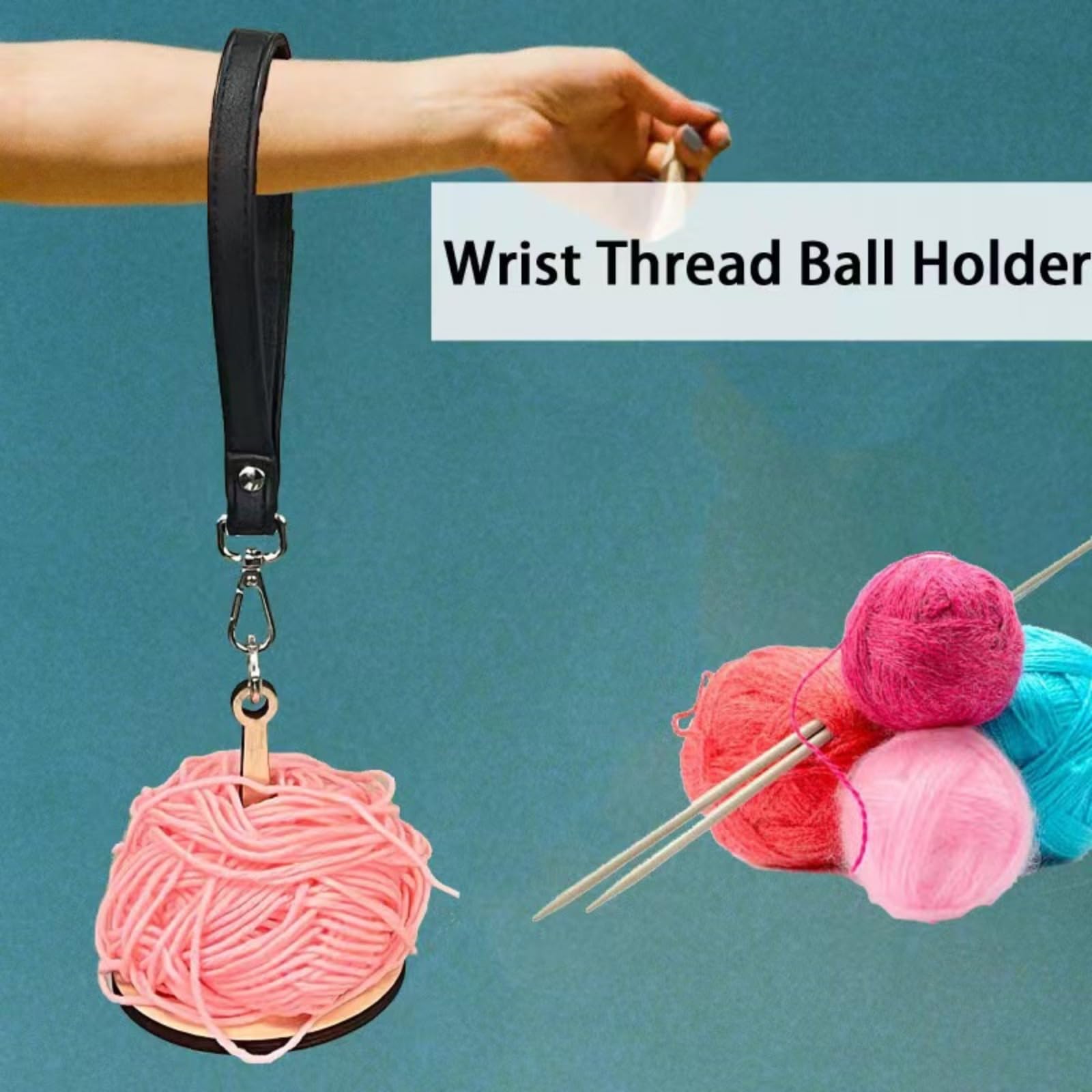 ORCOW Mini Minder Yarn Holder,Mini Minder Wrist Yarn Holder, Portable Wrist Yarn Holder-The Mini-Minder, Yarn Minder, Gift for The Craft Lovers (C)