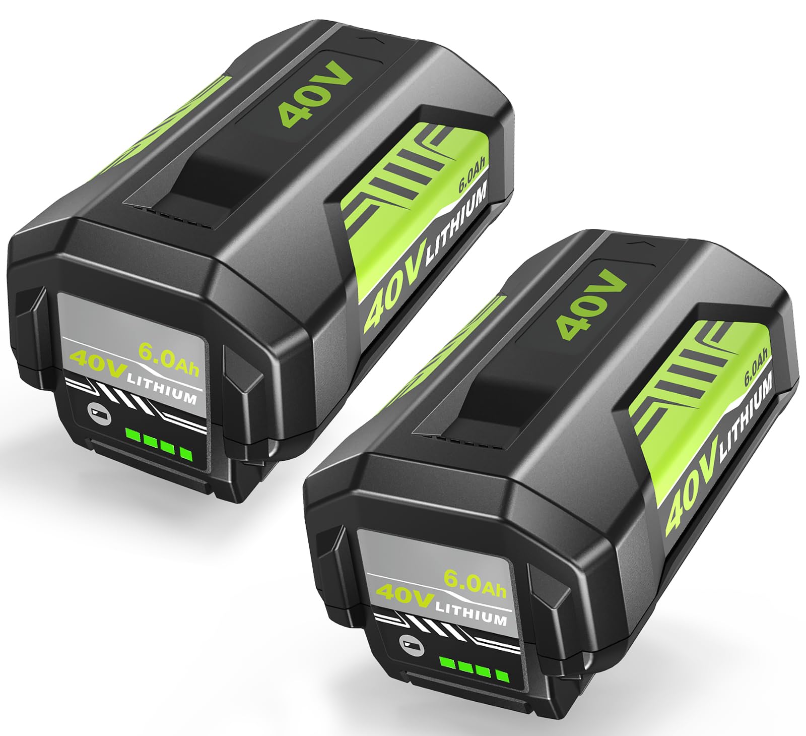 Replacement for Ryobi 40V Battery 6.0Ah Compatible with Ryobi 40 Volt Battery OP4040 OP40401 OP4026 OP40261 OP4050 OP40201 OP40601 Compatible with Ryobi Battery 40V Cordless Power Tools 2-Pack