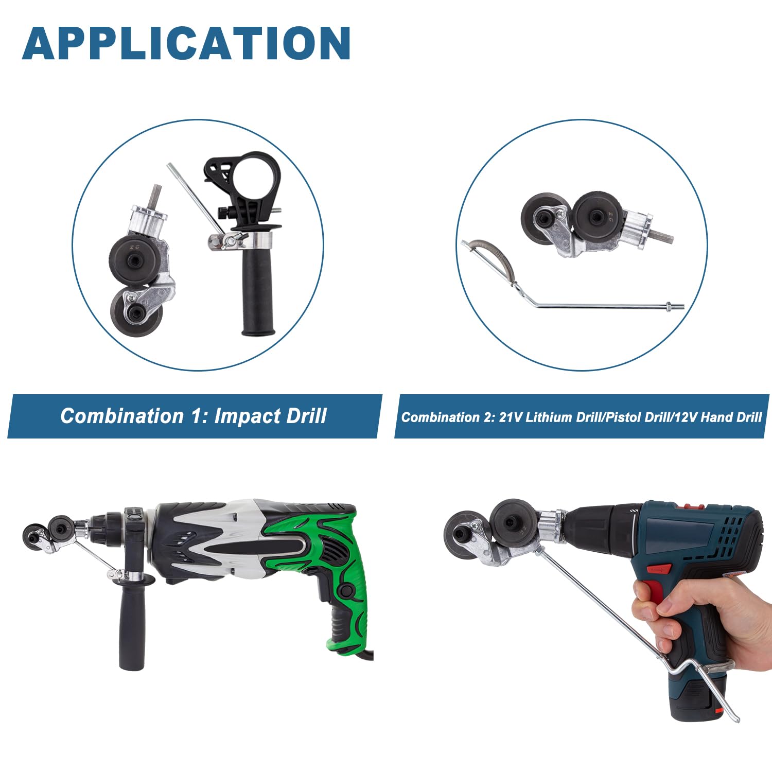 OCGIG Metal Cutting Adapter For Drill, Electric Drill Shears Attachment Cutter Nibbler, Metal Sheet Cutter Tool Adapter Is Fit For Cutting Steel, Copper, Aluminum, Iron