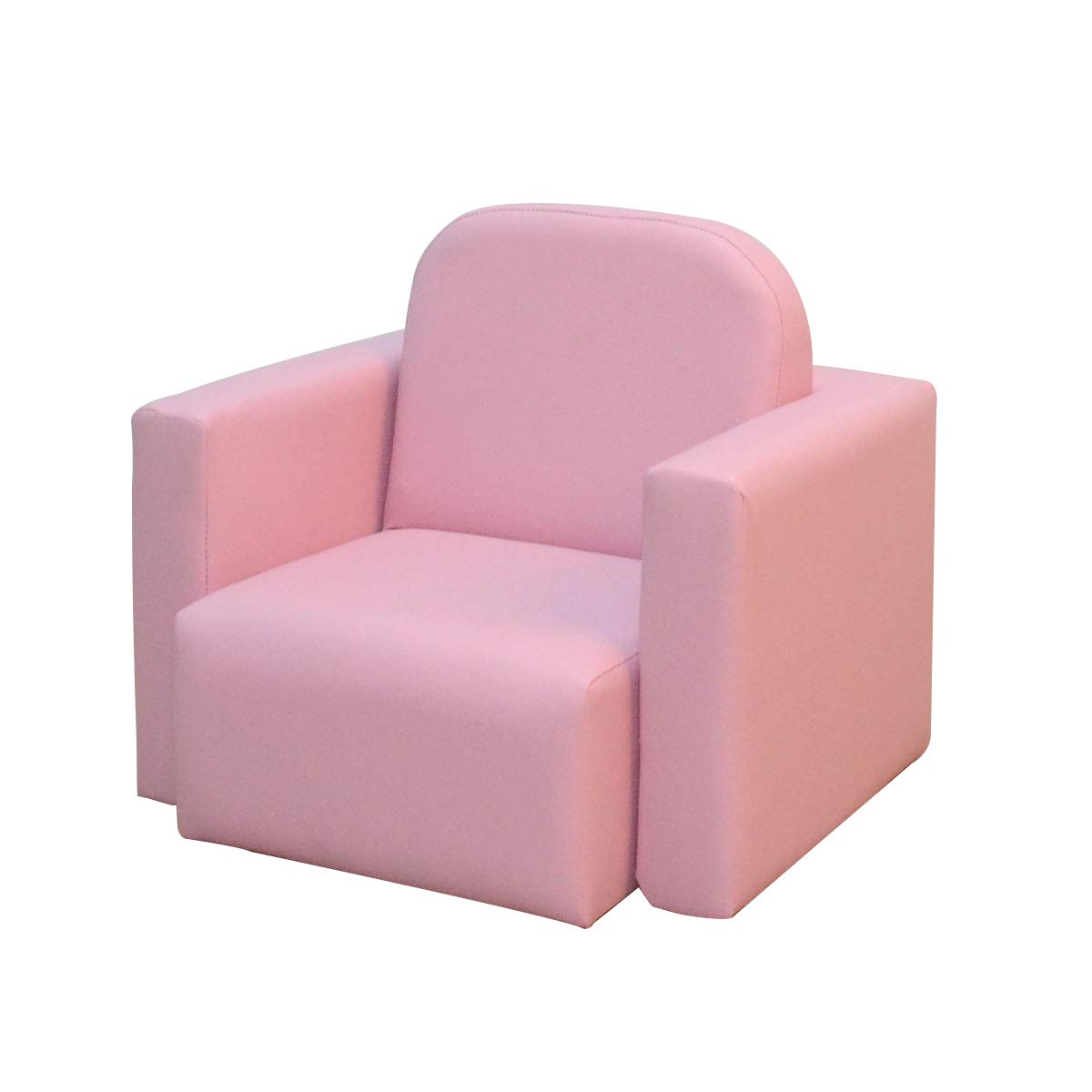 Qaba 2-in-1 Multifunctional Kids Sofa Convertible Table and Chair Set for Boys Girls, Pink