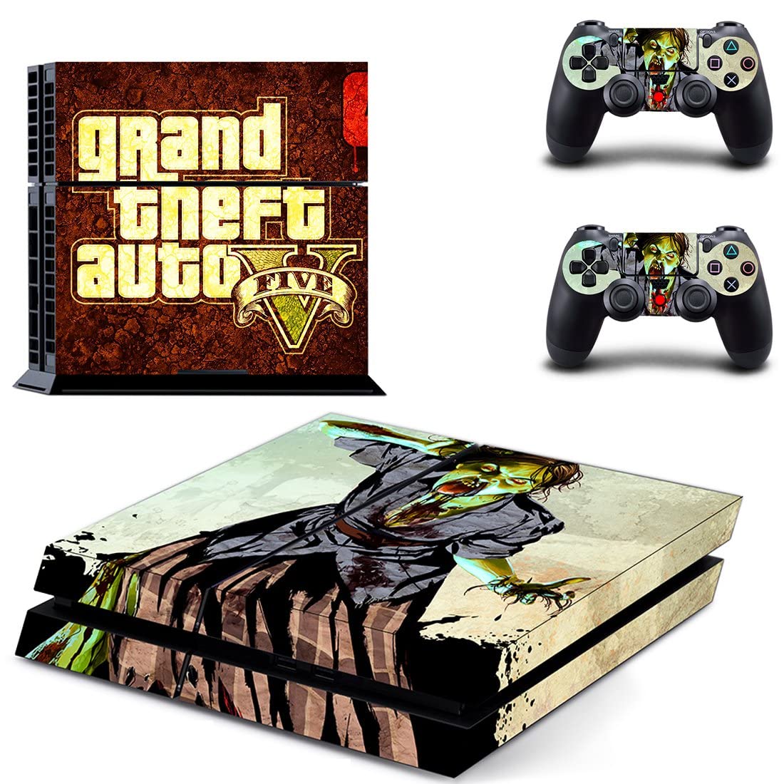 For PS4 NORMAL - Game Grand GTA Theft And Auto PS4 or PS5 Skin Sticker For PlayStation 4 or 5 Console And Controllers Decal Vinyl DUC-5380
