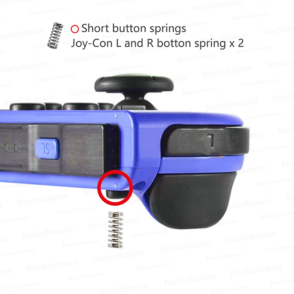 Full Screw Set with Spring Replacement for Nintendo Switch Left & Right Joy-Con Controller Screws Springs