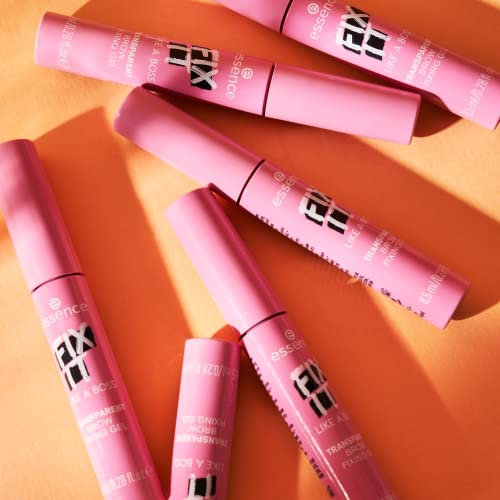 essence | Fix It Like A Boss Transparent Brow Fixing Gel | Long Lasting, Fast Drying Brow Sculpting Gel | Free From Oil, Parabens, & Microplastic Particles | Vegan & Cruelty Free