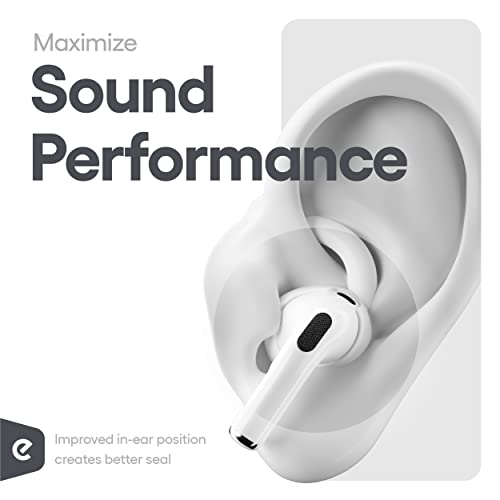 KeyBudz EarBuddyz for AirPods 3 Ear Hooks Covers [Added Storage Pouch] Anti Slip Accessories Compatible with Apple AirPod 3 - Small, Medium, Large Pairs (White)