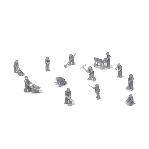 Outland Models Railroad Scenery Structure Construction Worker Figure Set 1:160 N Scale