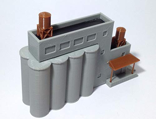 Outland Models Train Railway Layout Industrial Facility Grain Silos N Scale