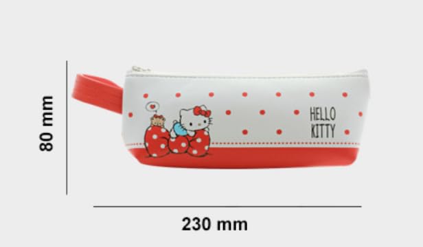 HELLOKITTY Big Handle Pencil Pouch (Pink ribbons)