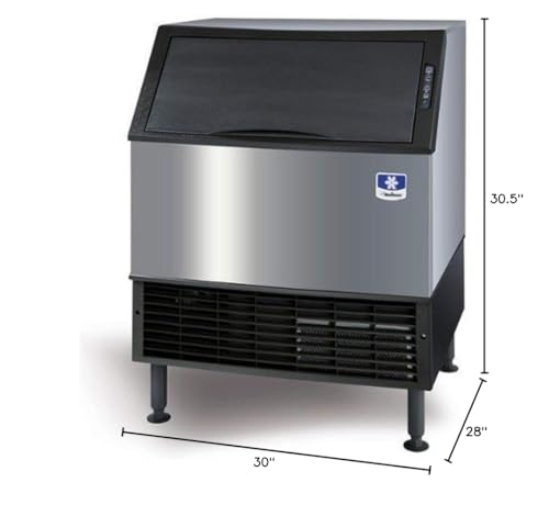 Manitowoc Undercounter Ice Maker, Dice Ice Cube Style, 286 lb/24hr Ice Production with 19 lb Storage Capacity